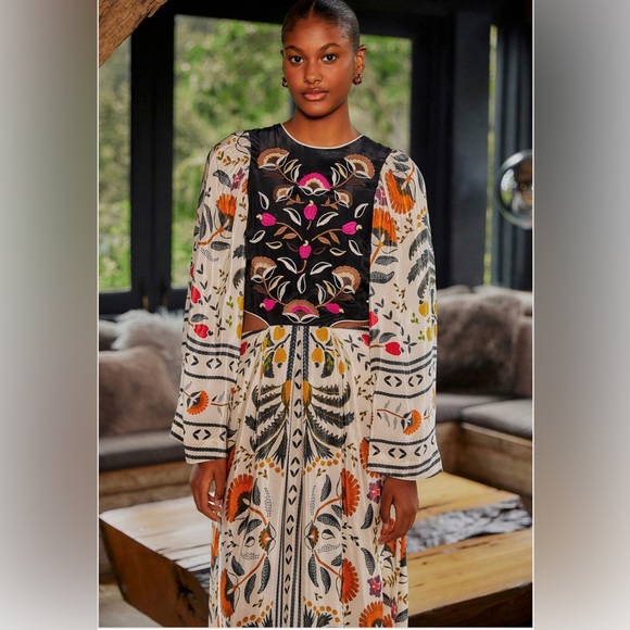FARM Rio | Dresses | Farm Rio Sand Palms Paradise Embroidered Cut Out ...